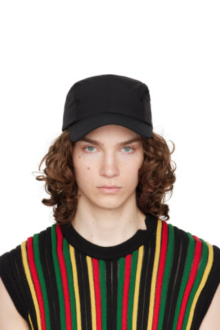 Black Side Zip Cap by SPENCER BADU on Sale