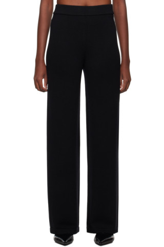 Max Mara Leisure: Black Visone Lounge Pants | SSENSE