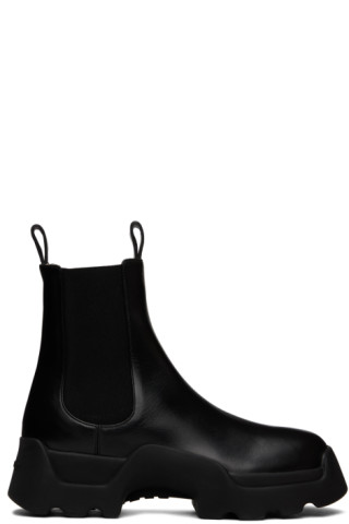 Black Stomp Chelsea Boots by Proenza Schouler on Sale