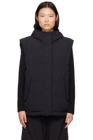 Juun.J: Black Hooded Down Vest | SSENSE