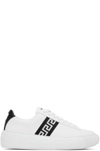 Versace: White Greca Sneakers | SSENSE