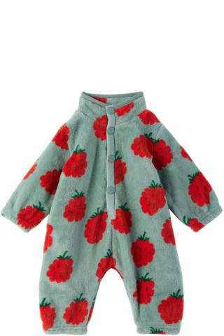 Baby Green Raspberries Jumpsuit by TINYCOTTONS | SSENSE