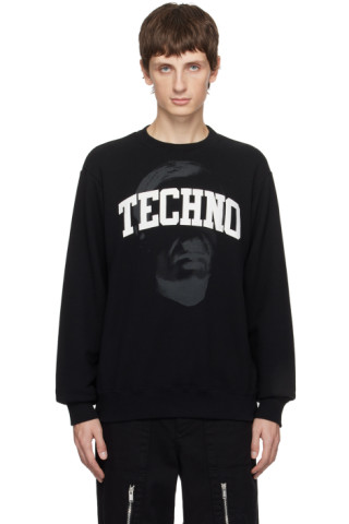 Black 'Techno' Sweatshirt by UNDERCOVER on Sale