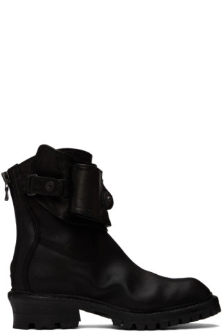 Black Engineer Boots by Julius on Sale