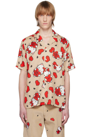 Beige Hello Kitty Edition Orson Shirt by Soulland on Sale