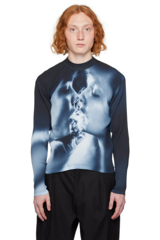 Blue Jax Long Sleeve T-Shirt by EYTYS on Sale