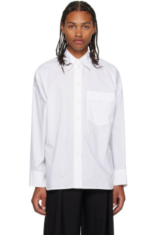White Sleeve Point Shirt by LOW CLASSIC on Sale