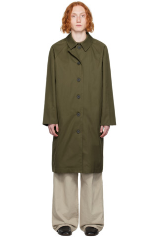 Mark Kenly Domino Tan Studio: Green Caeser Coat | SSENSE Mark Kenly Domino Tan Studio: Green Caeser Coat | SSENSE