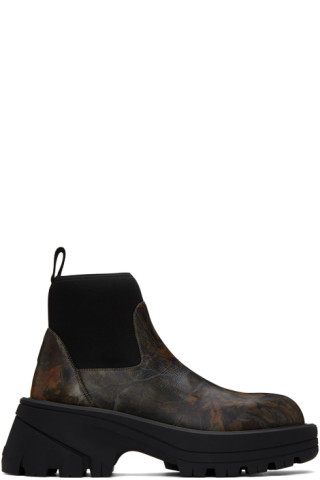 Green Camo Work Boots by 1017 ALYX 9SM on Sale