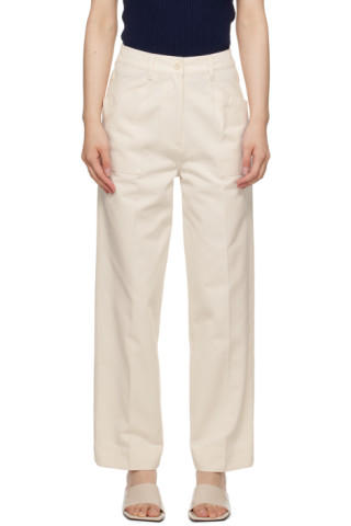 White Bas Trousers by Nothing Written on Sale