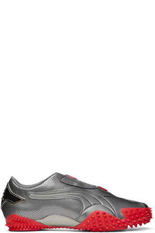 Silver & Red Puma Edition Mostro Lo Sneakers by Ottolinger on Sale