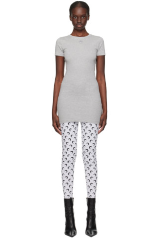 Gray Rib Minidress by Marine Serre on Sale