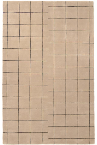 Taupe & Black Grid Rug by Nordic Knots | SSENSE UK
