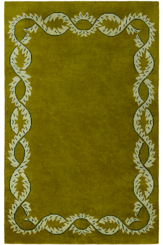 Green Climbing Vine Rug by Nordic Knots | SSENSE