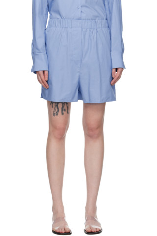 Blue Lui Shorts by The Frankie Shop on Sale