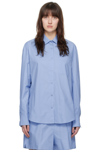 Blue Lui Shirt by The Frankie Shop on Sale