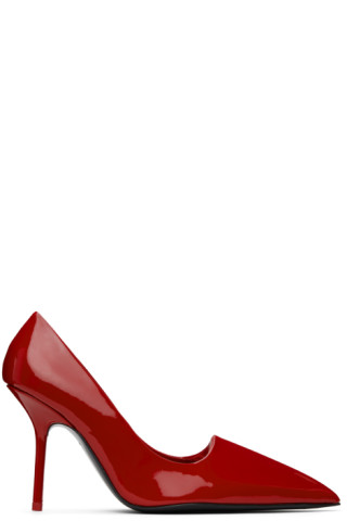 Red Leather Heels by Acne Studios on Sale