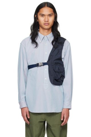Navy Shoulder Vest by Engineered Garments on Sale