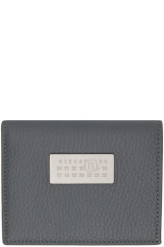 Gray Numeric Wallet by MM6 Maison Margiela on Sale