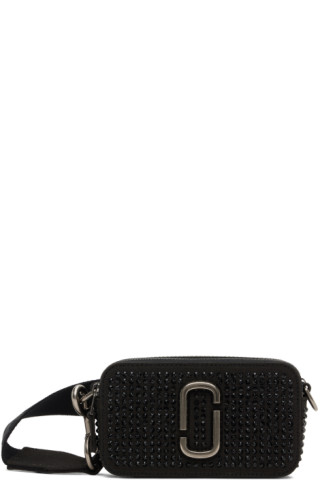 Marc Jacobs: Black 'The Crystal Canvas Snapshot' Bag | SSENSE UK