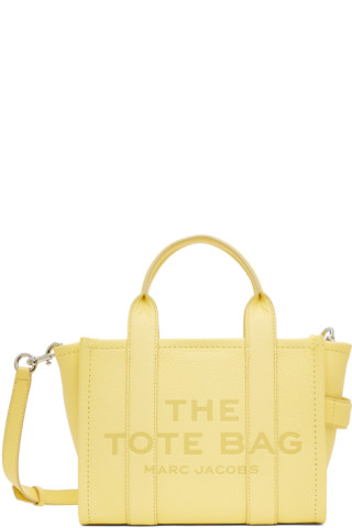 Marc Jacobs: Yellow 'The Leather Small Tote Bag' Tote | SSENSE