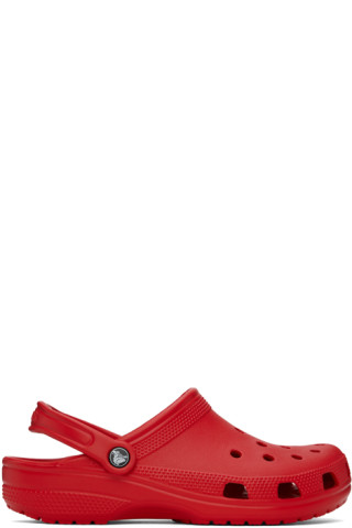 Red Classic Clogs by Crocs on Sale