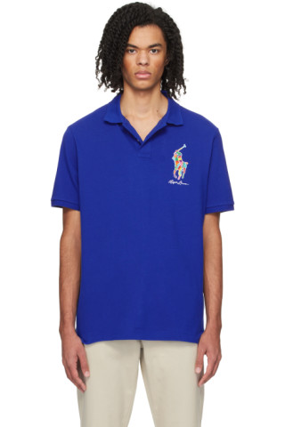 Blue Classic Big Pony Polo by Polo Ralph Lauren on Sale