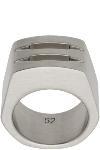 Silver Grill Ring by Rick Owens on Sale