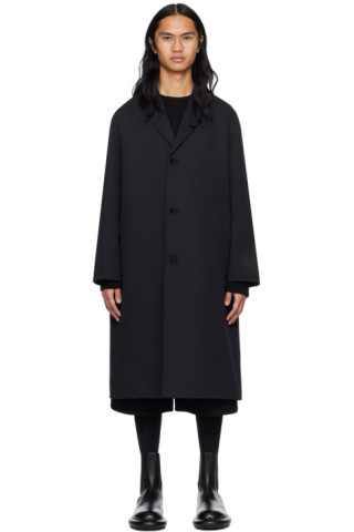 Black Three-Button Coat by Jil Sander on Sale