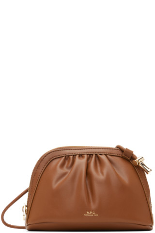 A.P.C.: Sac brun à cordon coulissant - Ninon | SSENSE France