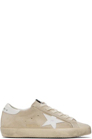 Golden Goose: Beige Super-Star Sneakers | SSENSE UK