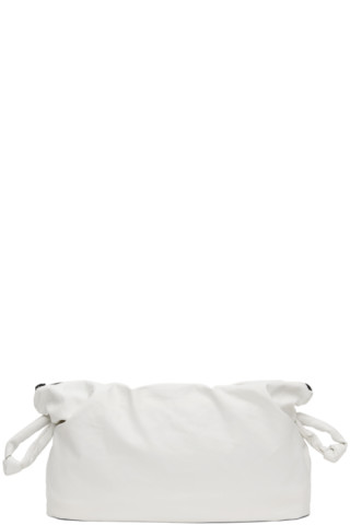 Off-White Pouch Clutch by KASSL Editions on Sale