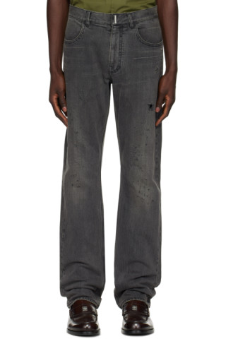 Givenchy: Black Straight-Fit Jeans | SSENSE