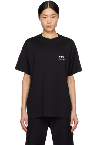 Givenchy: Black 4G T-Shirt | SSENSE Canada