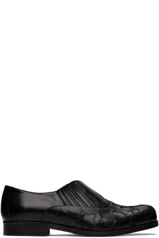 Stefan Cooke: Black 100 Stars Loafers | SSENSE Stefan Cooke: Black 100 Stars Loafers | SSENSE