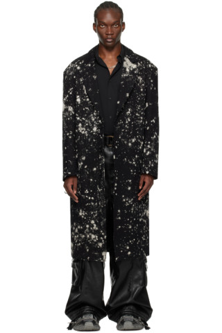 LU'U DAN: Black Crombie Denim Coat | SSENSE