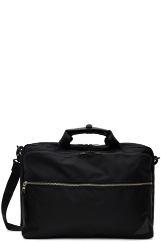 master-piece: Black 3-Way Briefcase | SSENSE UK
