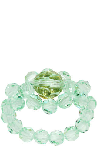 Green Daisy Solo Ring by Simone Rocha on Sale