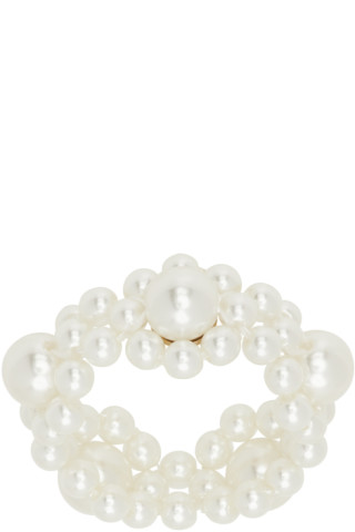 White Daisy Chain Ring by Simone Rocha on Sale