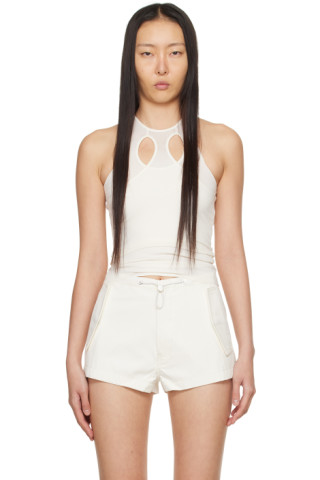 Off-White Mobius Loop Tank Top by Dion Lee on Sale