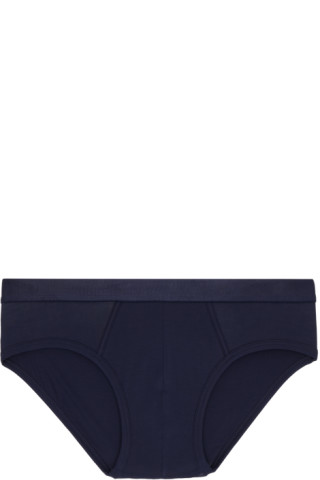 Three-Pack Navy Briefs by CDLP on Sale