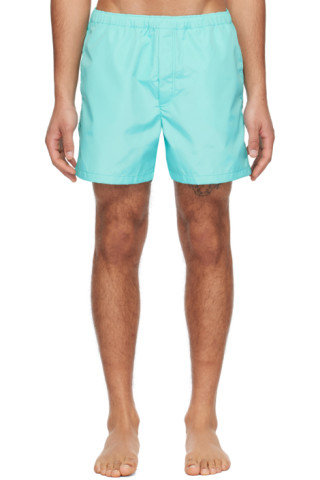 Blue Drawstring Swim Shorts by Valentino on Sale