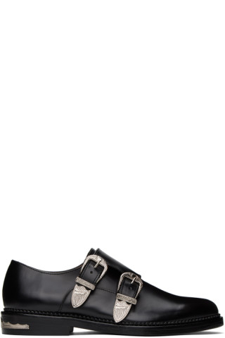 Toga Virilis: Black Double Monkstraps | SSENSE Toga Virilis: Black Double Monkstraps | SSENSE