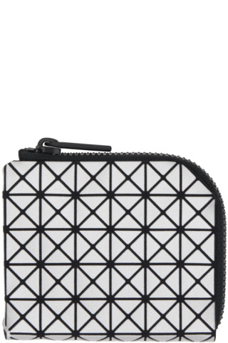 BAO BAO ISSEY MIYAKE: Gray Clam Metallic Wallet | SSENSE