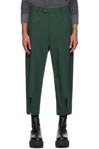 Craig Green: Green Vented Cuff Trousers | SSENSE