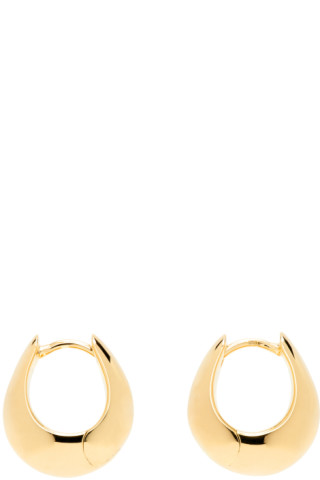 Tom Wood: Gold Ice Hoop Small Earrings | SSENSE Canada