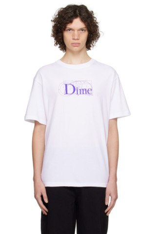 White Classic T-Shirt by Dime on Sale