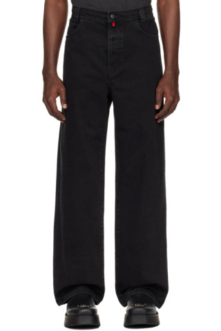 Black Faded Jeans by 032c on Sale