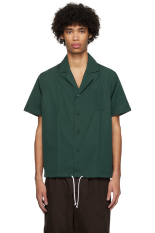 Noah: Green Drawstring Shirt | SSENSE