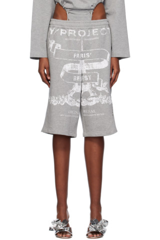Gray 'Paris' Best' Shorts by Y/Project on Sale